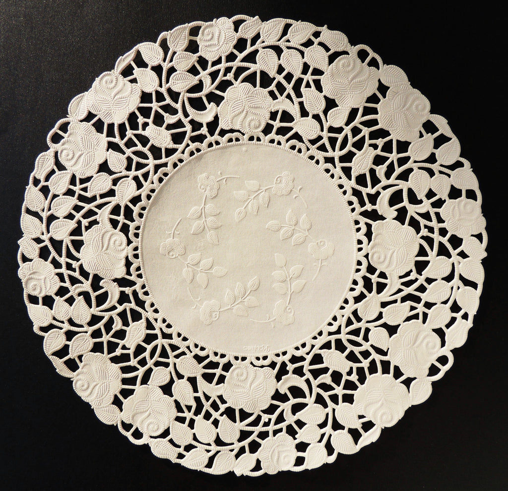 OFF-WHITE FLORAL ROSE Paper Lace Doilies – The Paper Doily Store